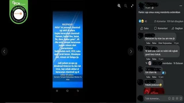 Asap Putih yang Diduga Chemtrail di Langit Jakarta, Daur Ulang Teori Konspirasi Lawas – delik.tv